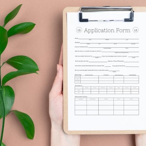Restaurant Application Form, Editable Application Template, Application ...