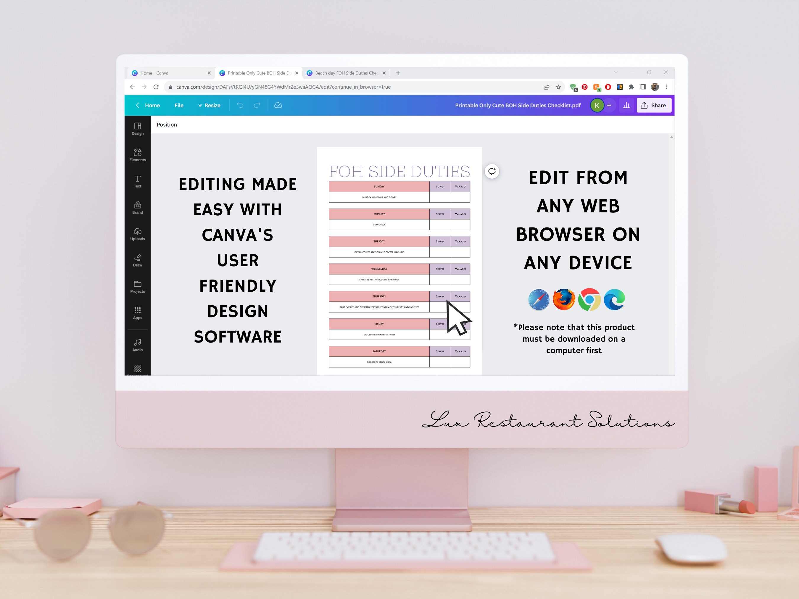 FOH Checklist Template Bundle Restaurant & Bar Serving - Etsy