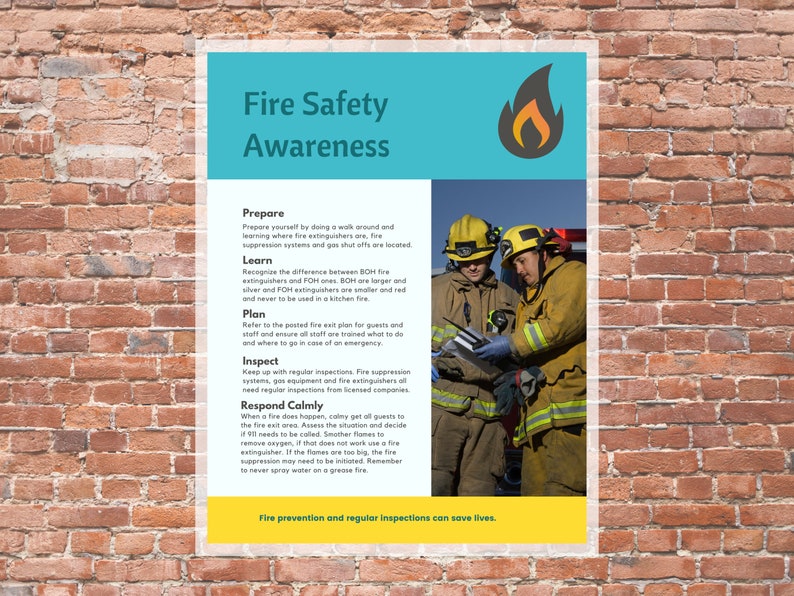 Fire Safety Poster, Workplace Safety, Fire Procedures, Fire Poster ...