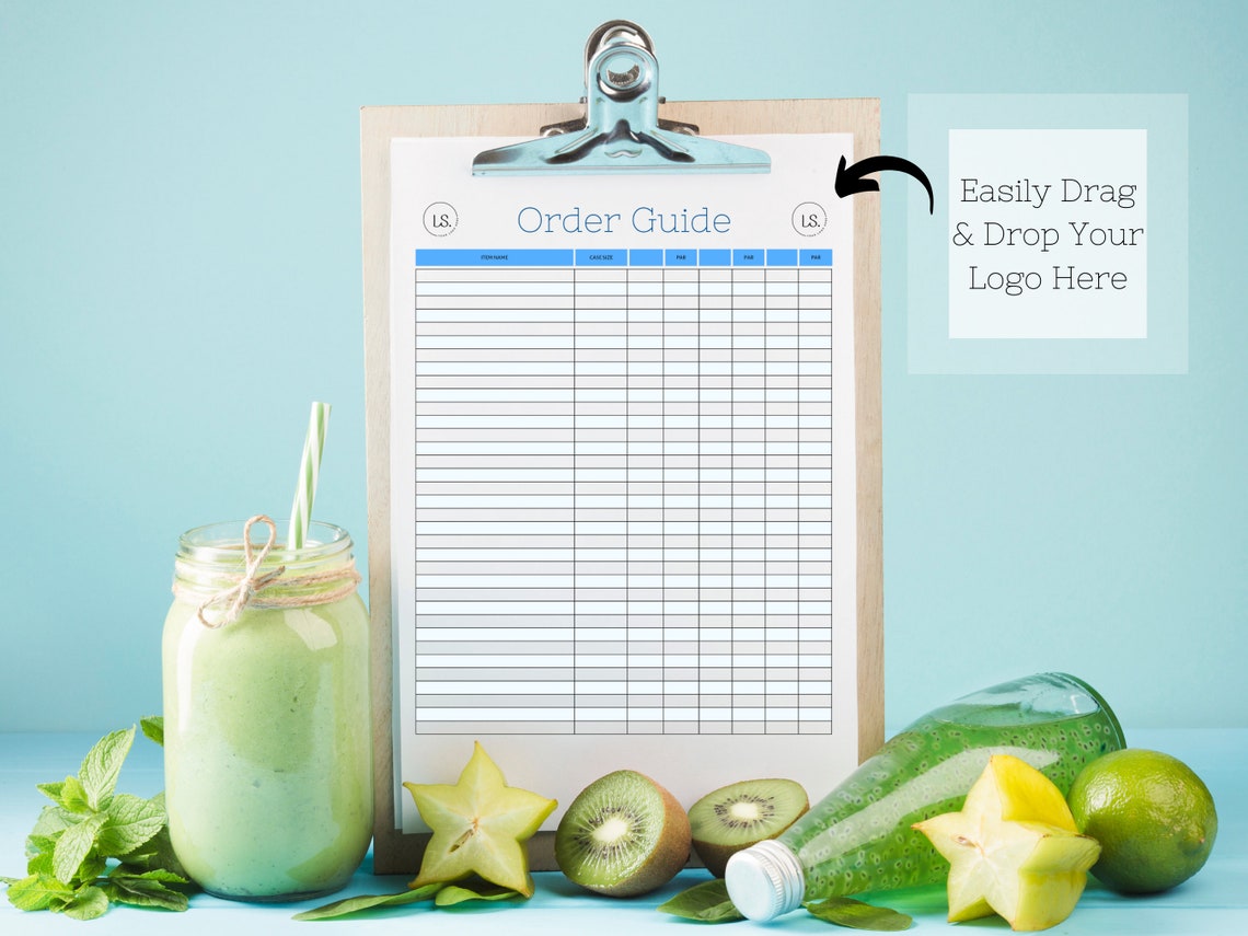 Order Guide for Restaurants and Bars Restaurant Par List - Etsy