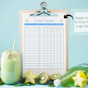 Order Guide for Restaurants and Bars Restaurant Par List - Etsy