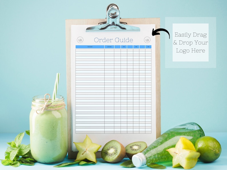 Order Guide for Restaurants and Bars Restaurant Par List - Etsy