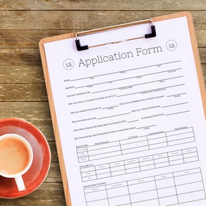 Restaurant Application Form, Editable Application Template, Application ...