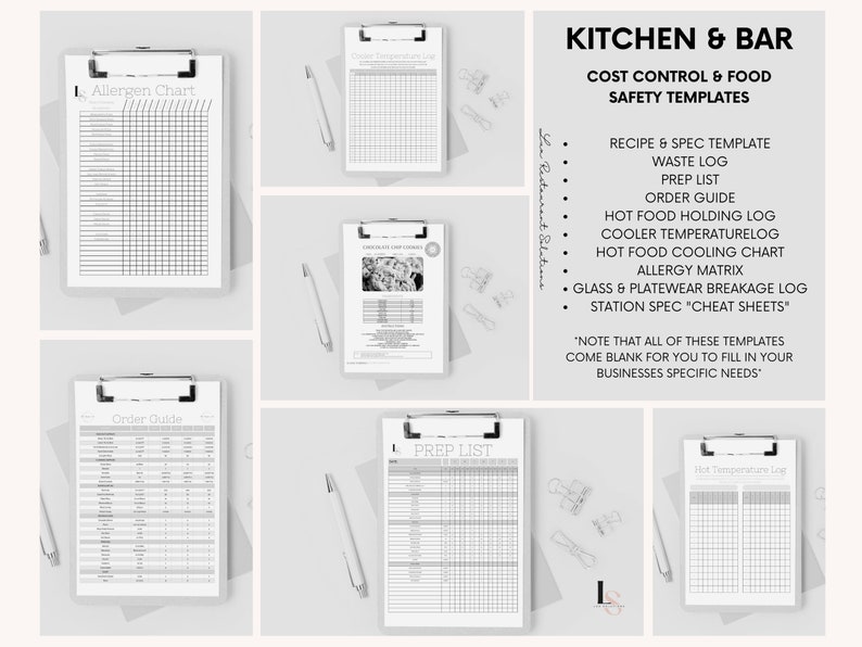 Restaurant Operations Template Bundle, Cost Control, Inventory ...