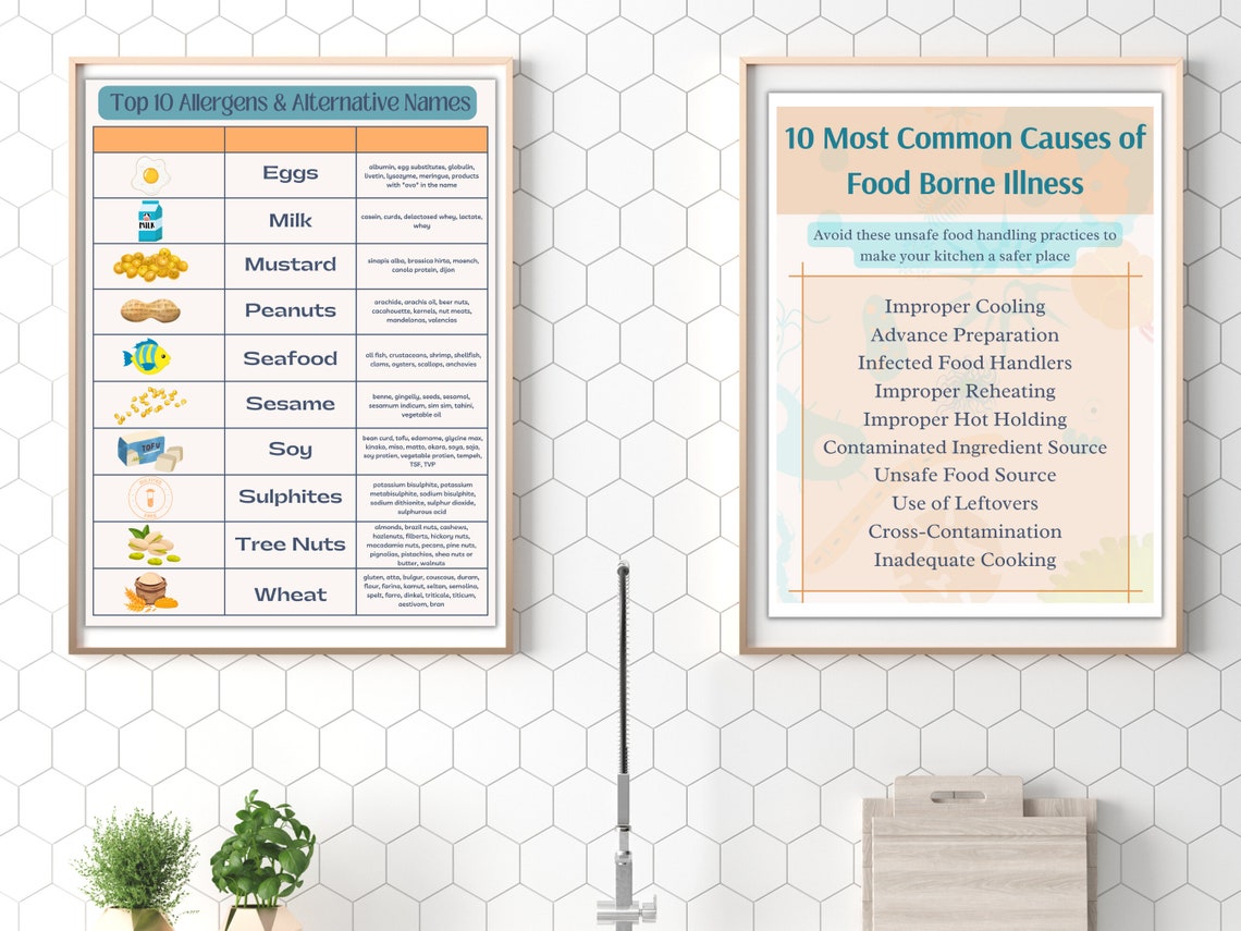 Food Safety Poster, Printable Food Safe Poster, Restaurant Safety, Food Safety Awareness ...