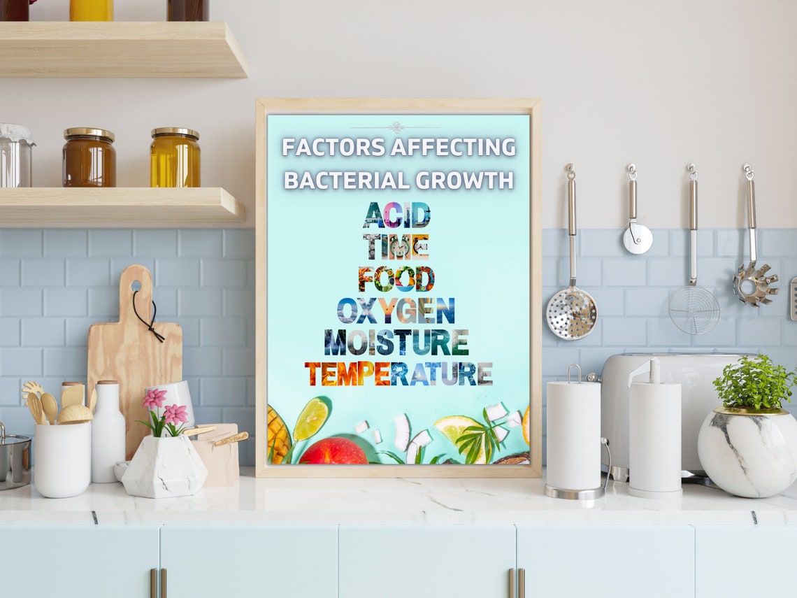 Food Safety Poster Factors That Affect Bacterial Growth - Etsy