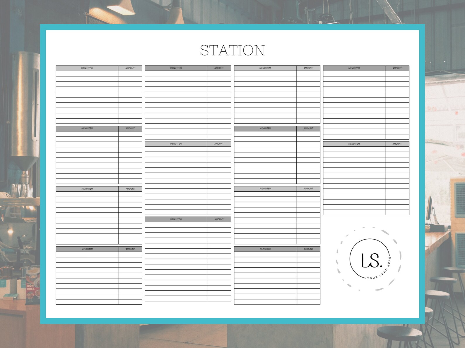 Restaurant Station cheat Sheets Restaurant - Etsy