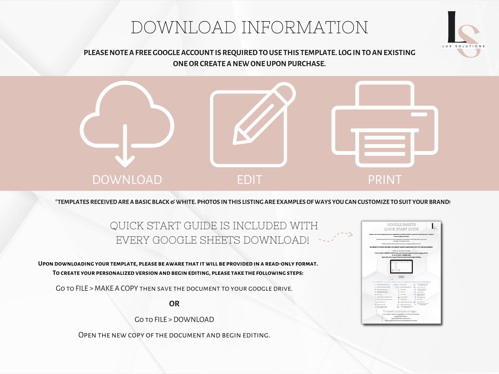 Allergen Chart for Food Service, Allergen Matrix, Editable Google ...