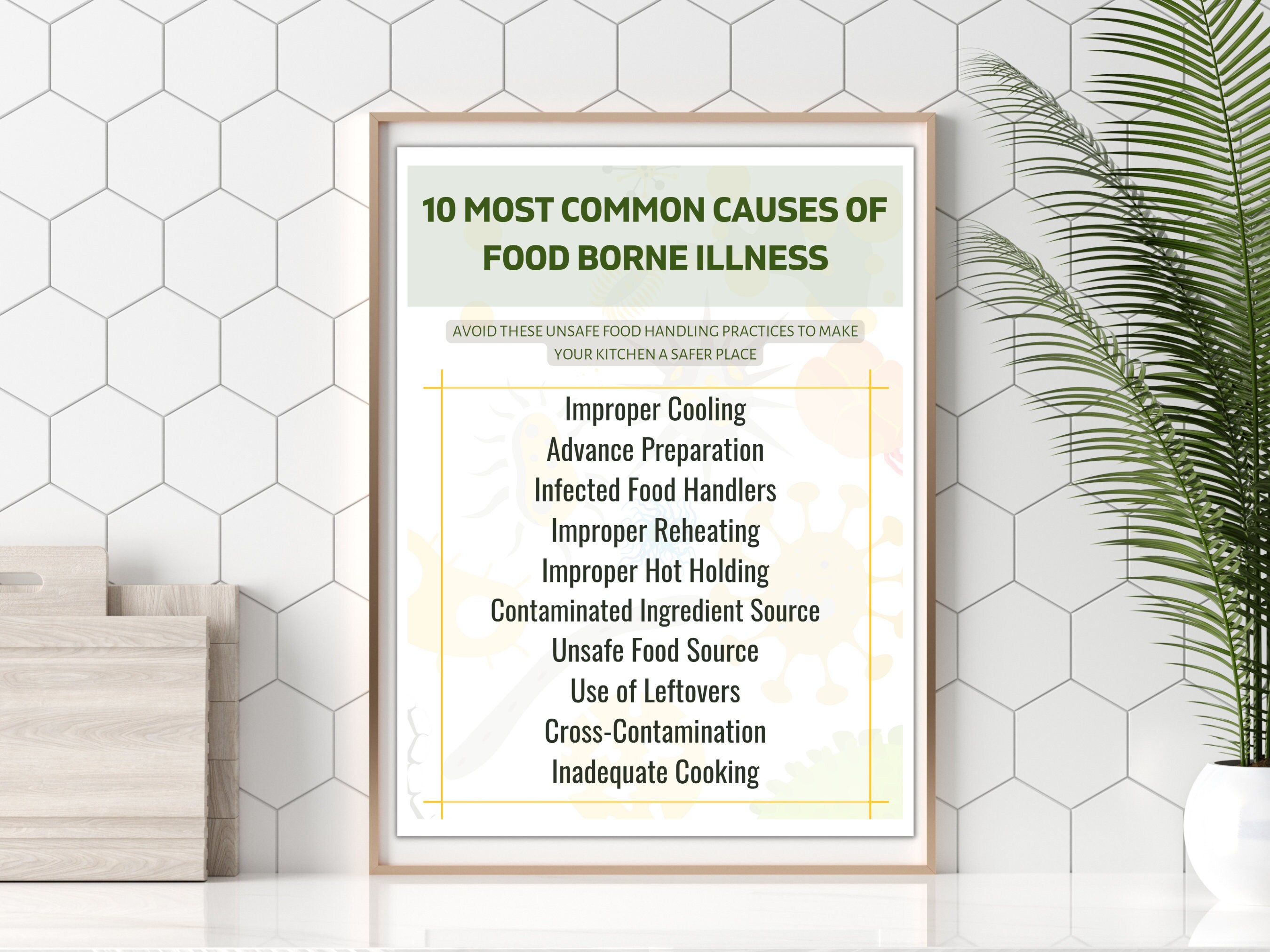 Food Safety Poster, Printable Food Safe Poster, Restaurant Safety, Food ...