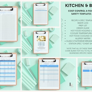 Restaurant Template Bundle, Editable Templates for Bars, Kitchens, Food ...