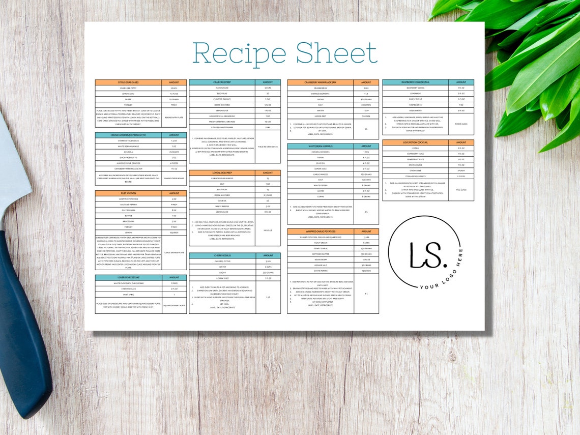 Restaurant Station cheat Sheets, Restaurant Training Materials ...