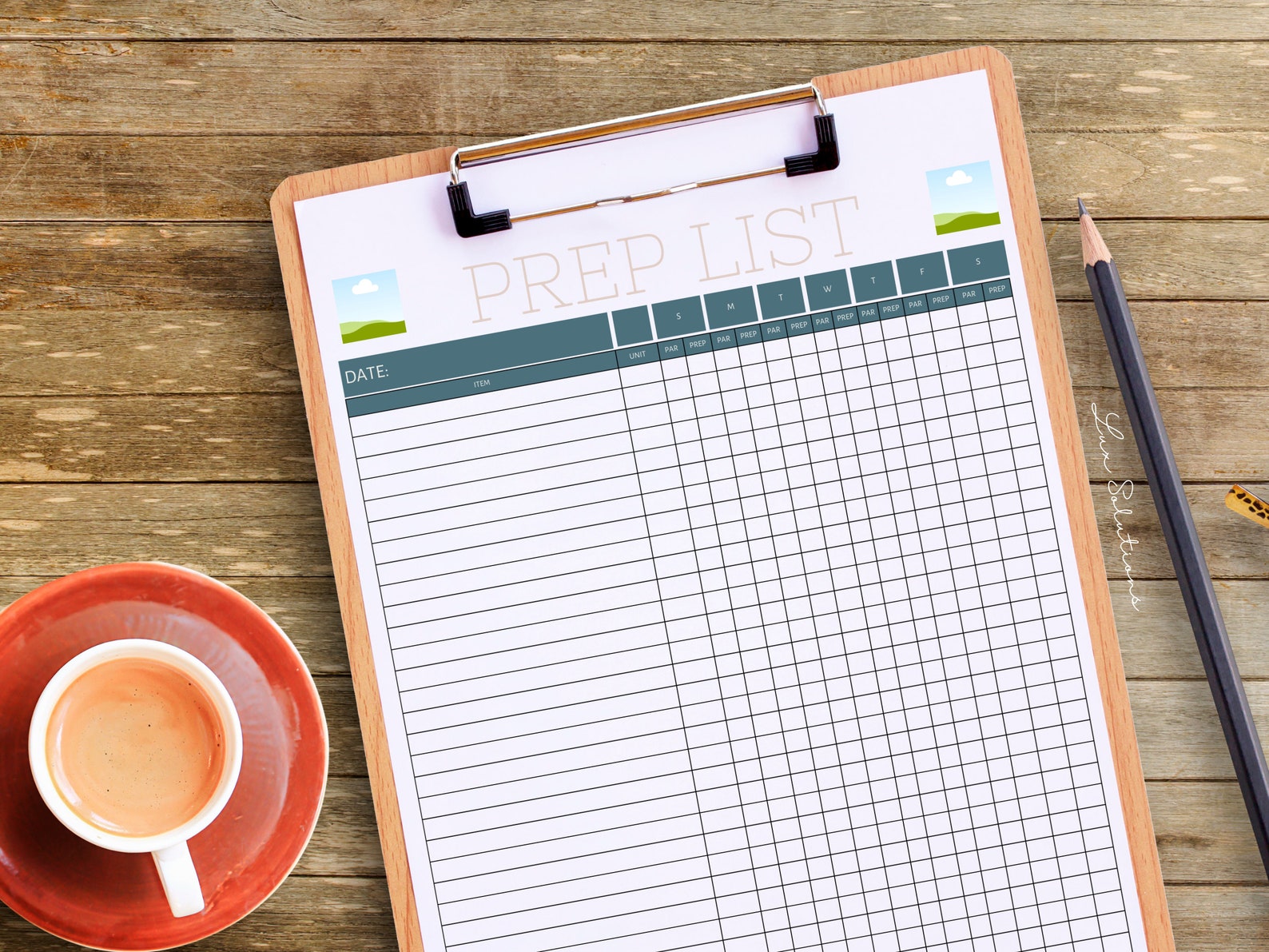 Bakery Prep List, Editable Daily Prep List for Bakeries, Par List for ...