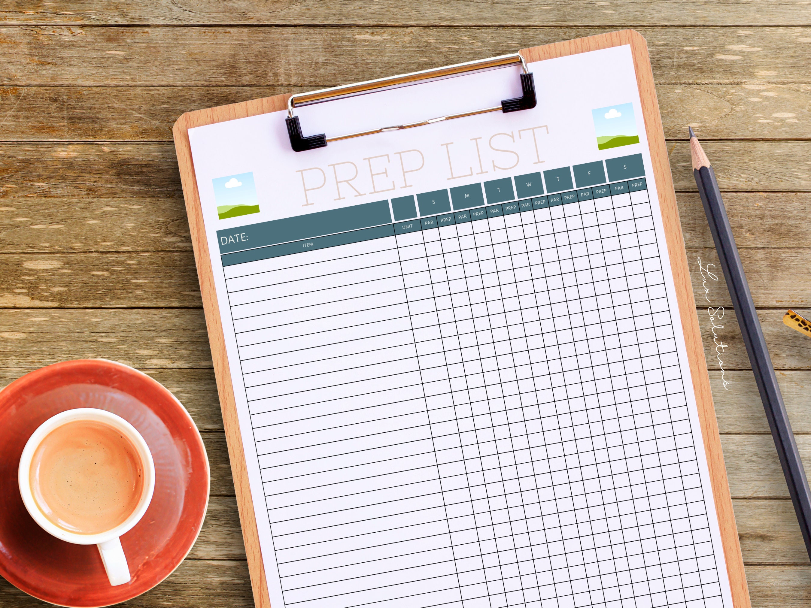 Bakery Prep List, Editable Daily Prep List for Bakeries, Par List for ...