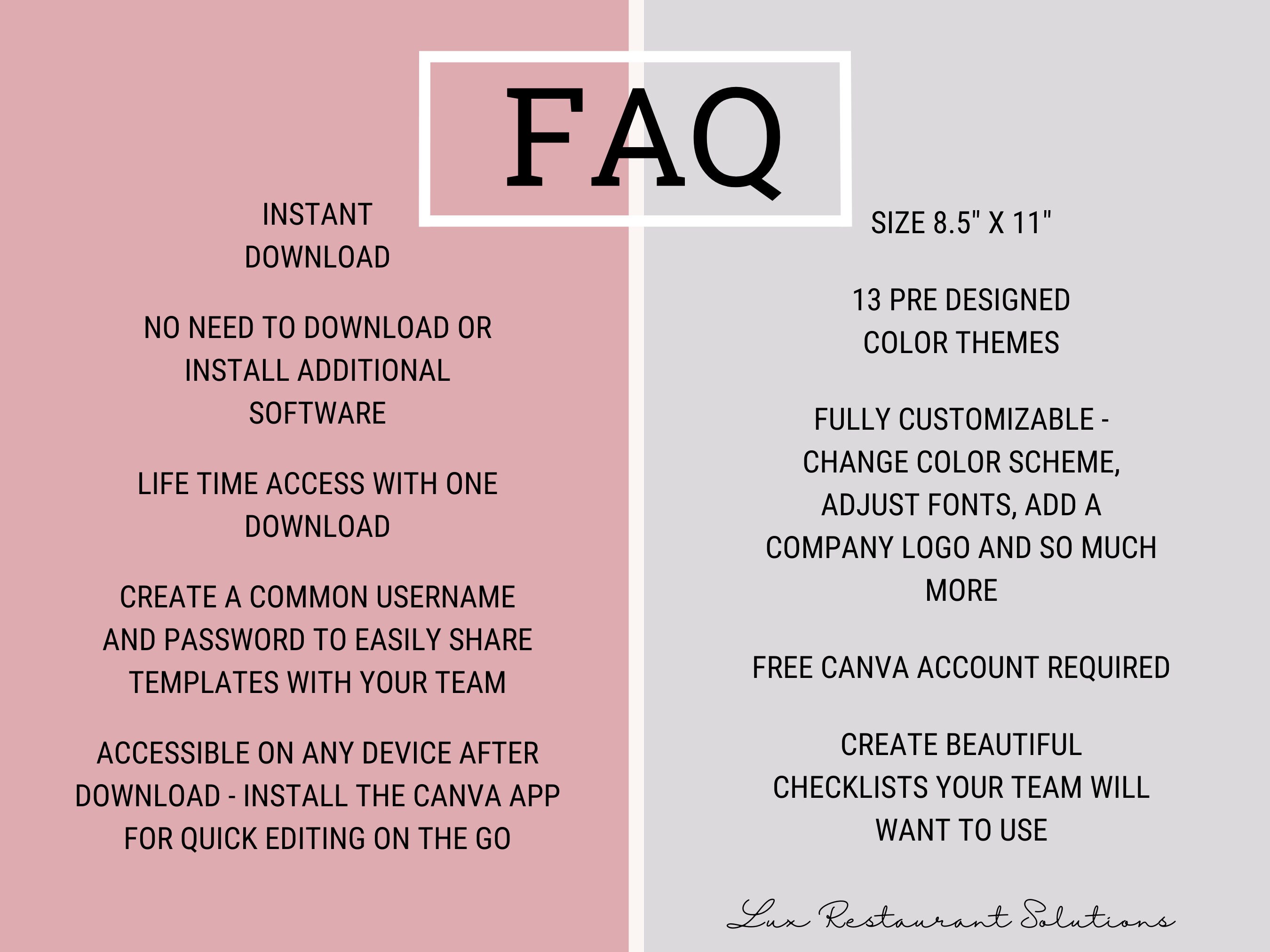 Recipe and Spec Templates for Restaurants, Editable Canva Templates, 13 ...