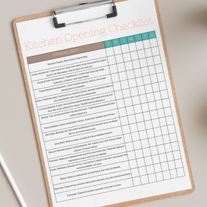 Bakery Opening Checklist, Editable Template for Bakeries, Bakery Daily ...