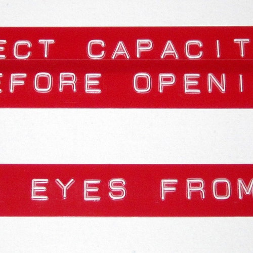 Screen-accurate Rotex Red Labels for Flux Capacitor Back to - Etsy
