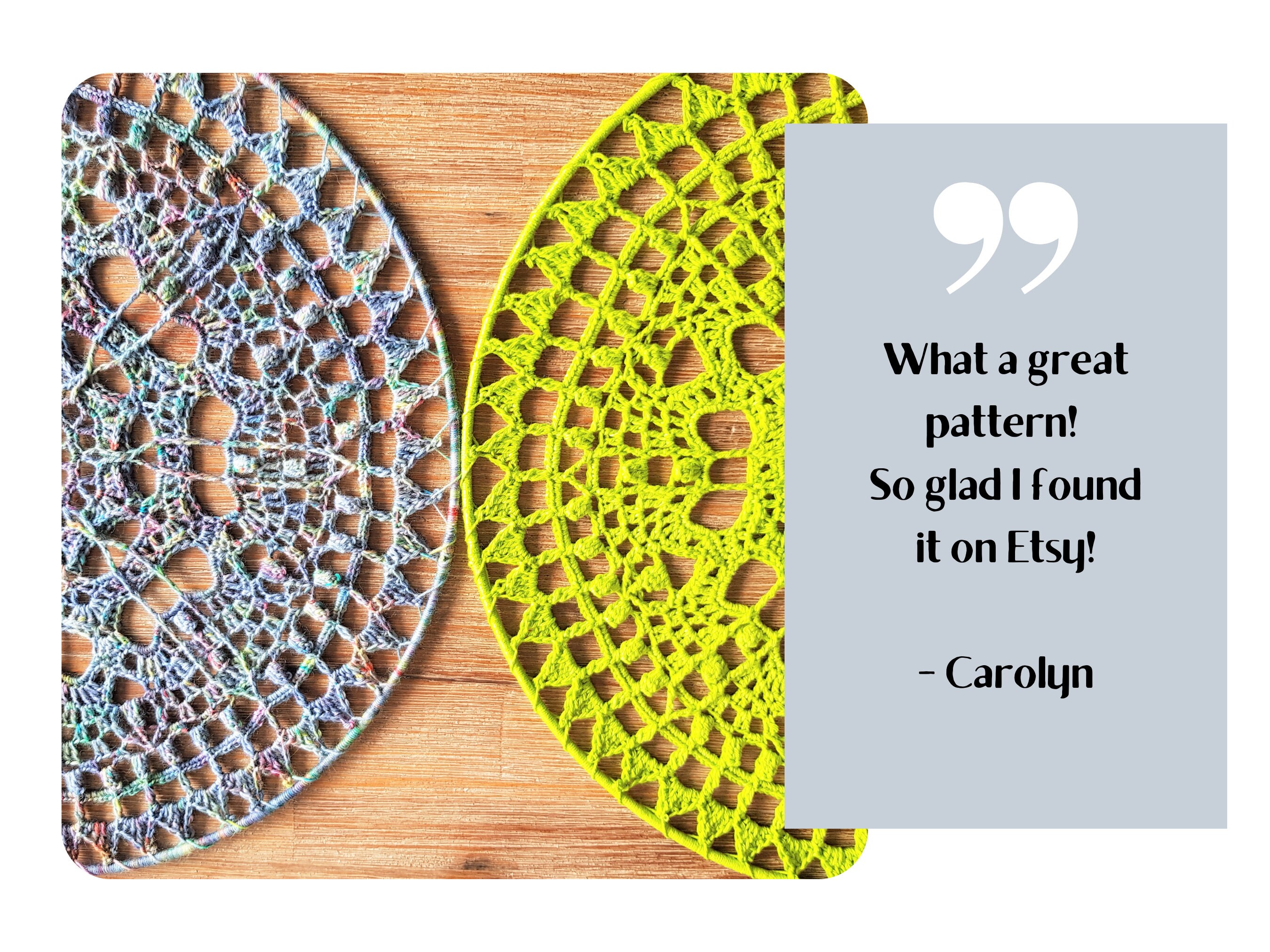 The Ferris Wheel Crochet Doily Wall Hanging Pattern - Etsy Australia