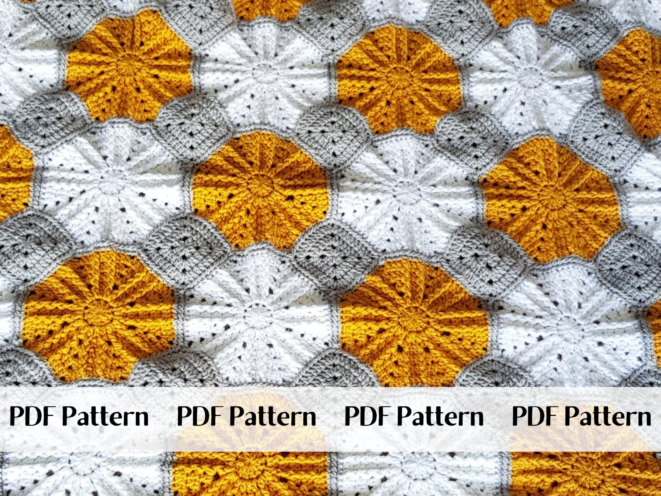 Octagon Fireworks Crochet Blanket Pattern - Etsy