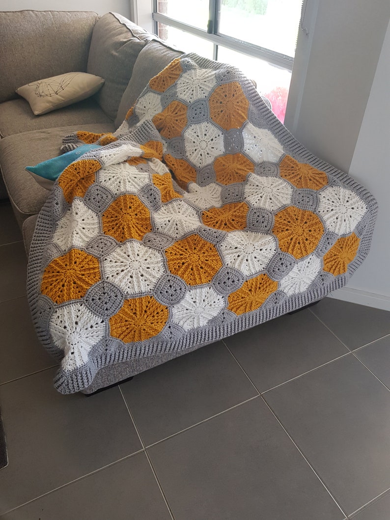 Octagon Fireworks Crochet Blanket Pattern | Etsy