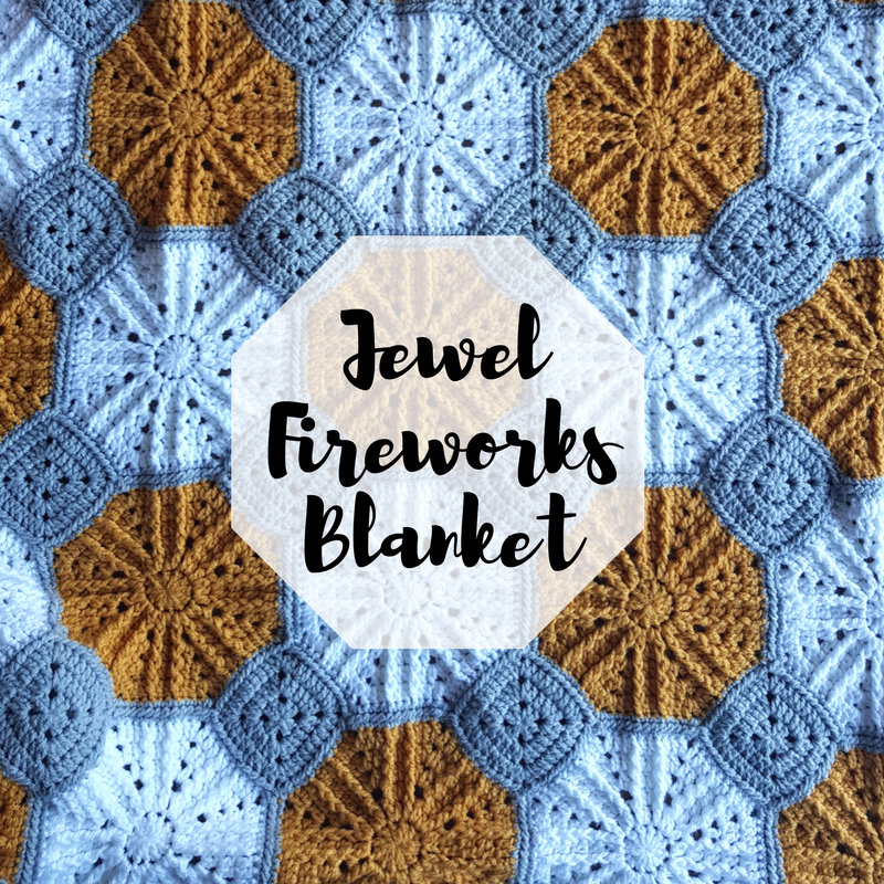 Octagon Fireworks Crochet Blanket Pattern | Etsy