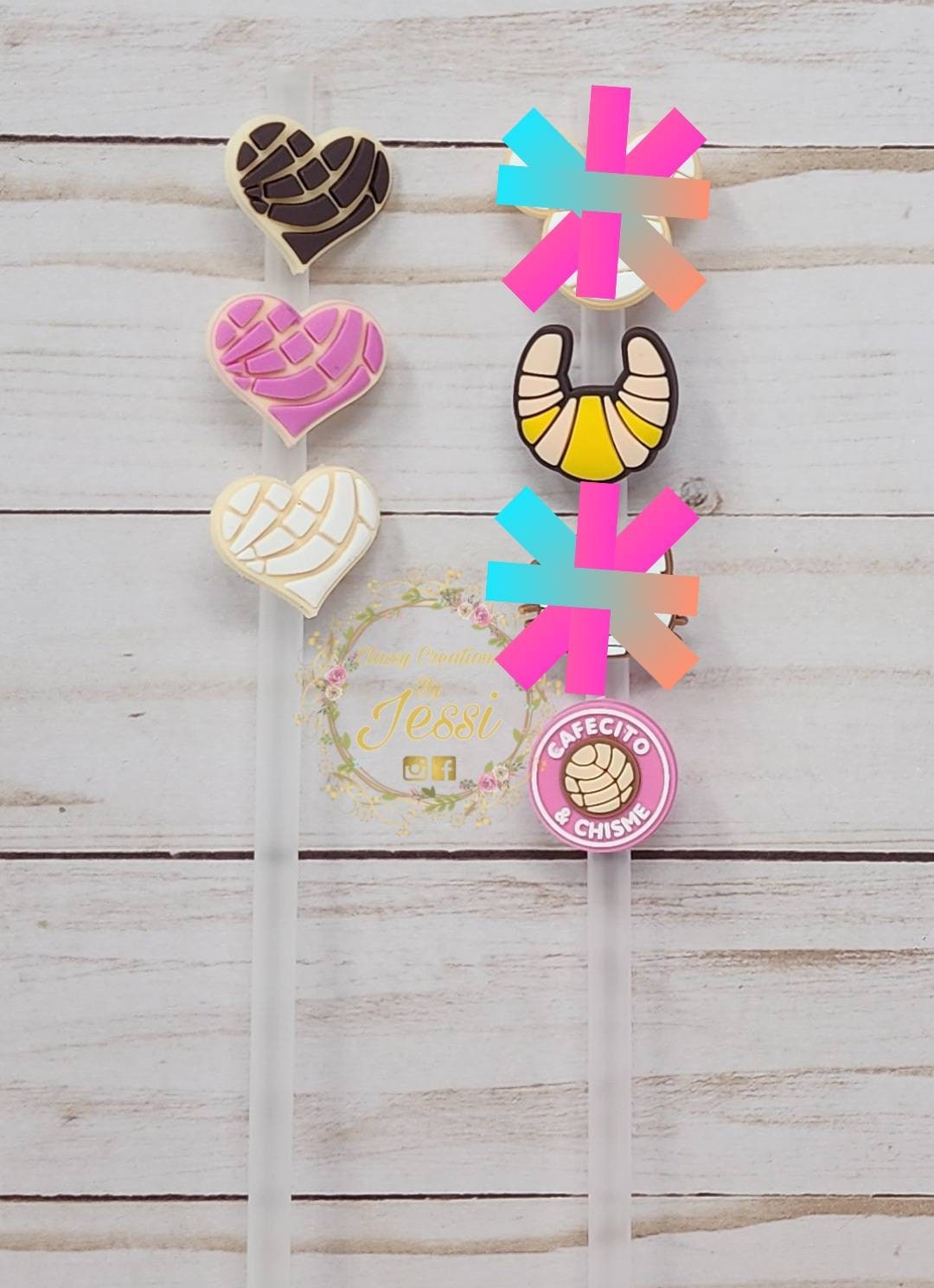 Pan Dulce Straw Toppers Conchas Straw Toppers - Etsy