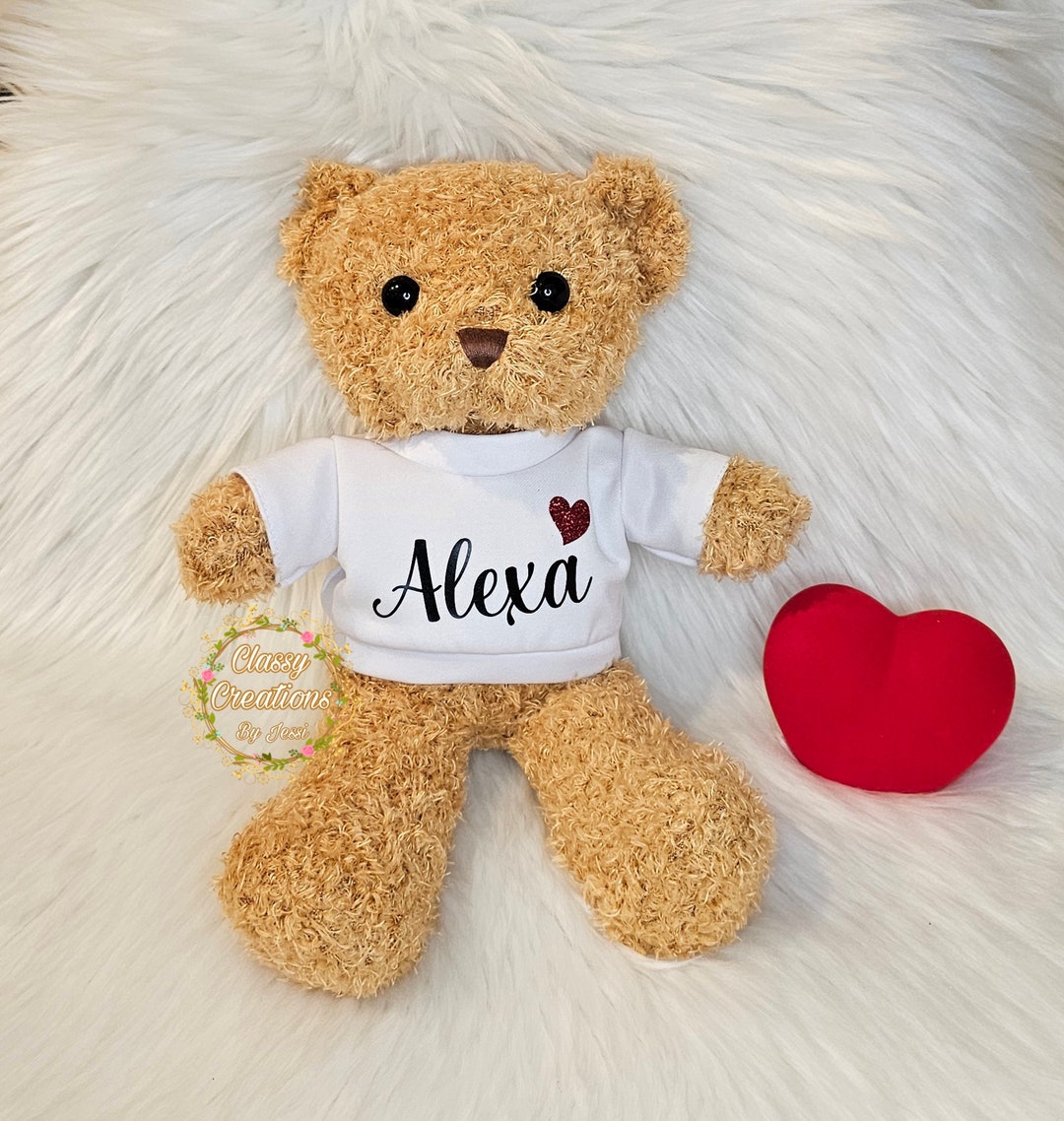 Personalized Bear, Custom Brown Bear, Valentine's Bear, Valentine's ...