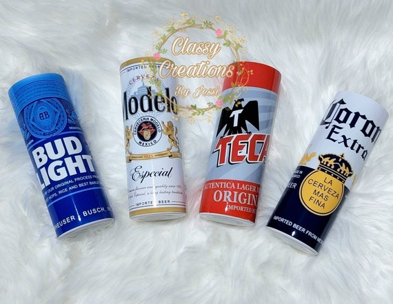 Beer Tumblers Bud Light Modelo Tecate Corona Extra Etsy