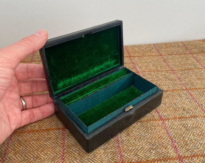 Leather Antique Jewellery Box. Victorian Jewelry Box. Vintage Multi ...