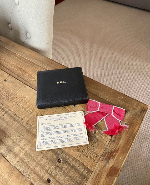 Rare Vintage Box for an MBE Medal With Ribbon and Paperwork. - Etsy UK