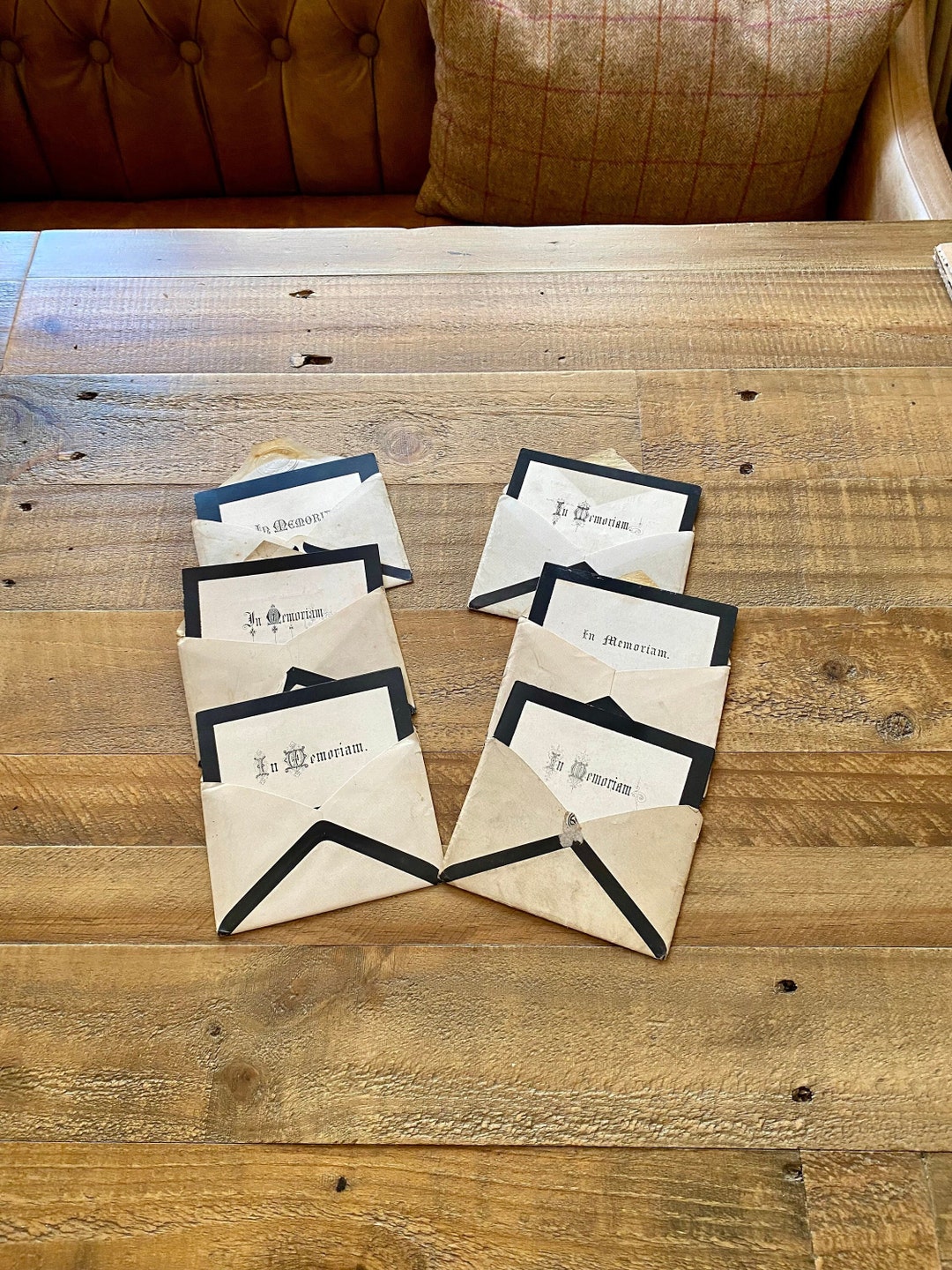 6 X Antique in Memoriam Funeral Cards With Envelopes. Remembrance Cards ...