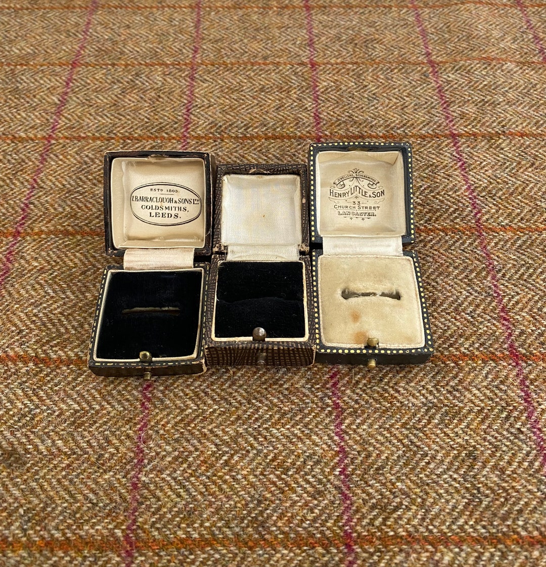 3 X Vintage Ring Boxes. Vintage Jewellery Boxes. Antique Jewelry Boxes ...