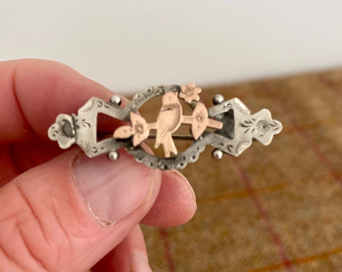 A Beautiful Victorian Antique Mourning Brooch. Vintage Sterling Silver ...