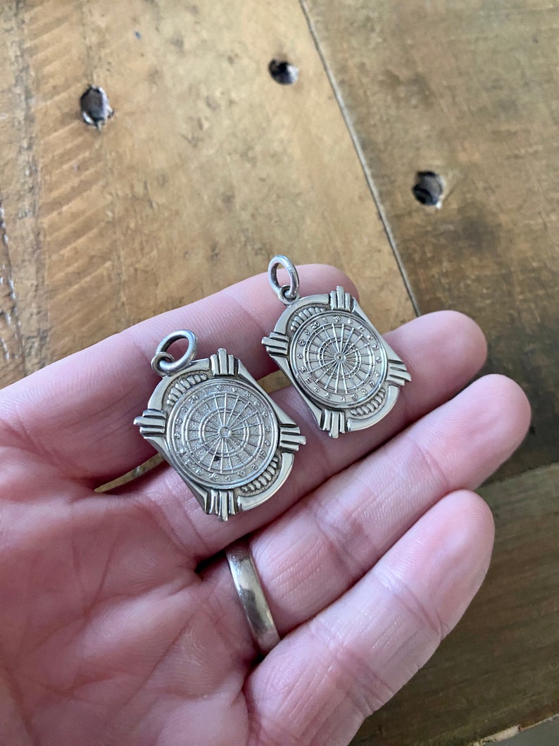 Two Vintage Solid Silver Pocket Watch Chain Fobs. Antique - Etsy