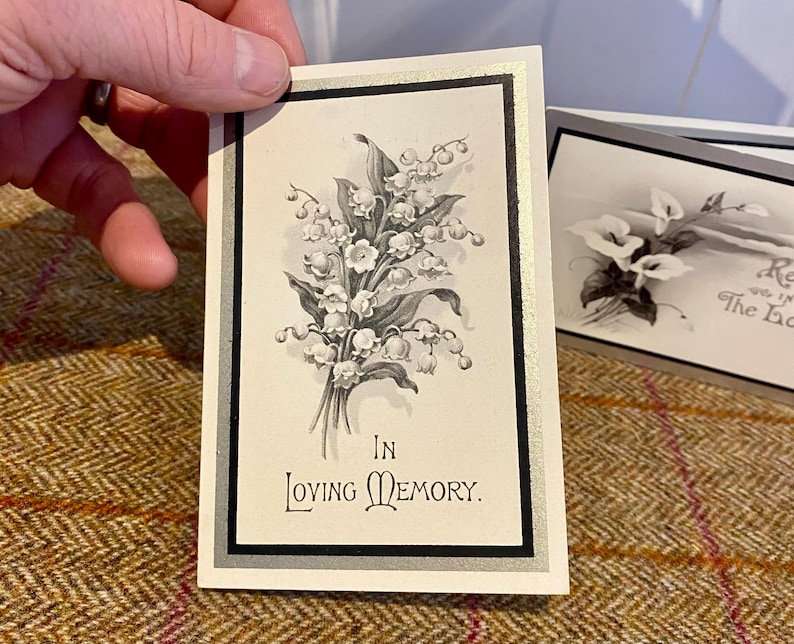 Four Antique in Memoriam Funeral Cards. Edwardian Remembrance Cards to ...