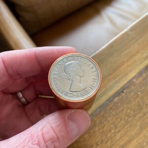 Handmade Coin Pill Box. A Small Box Made From Two Vintage British Coins ...