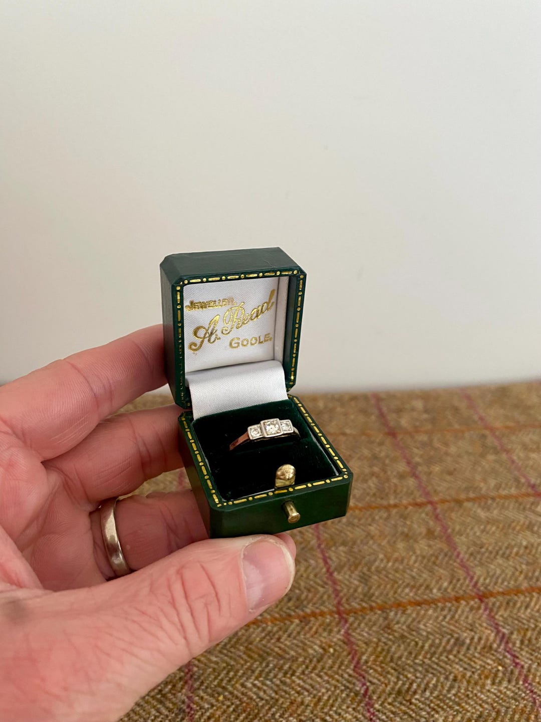 Small Vintage Style Ring Box. Antique Style Jewelry Box. Great for an ...