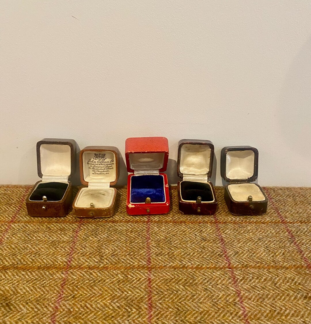 5 X Vintage Ring Boxes. Vintage Jewellery Boxes. Antique Jewelry Boxes ...