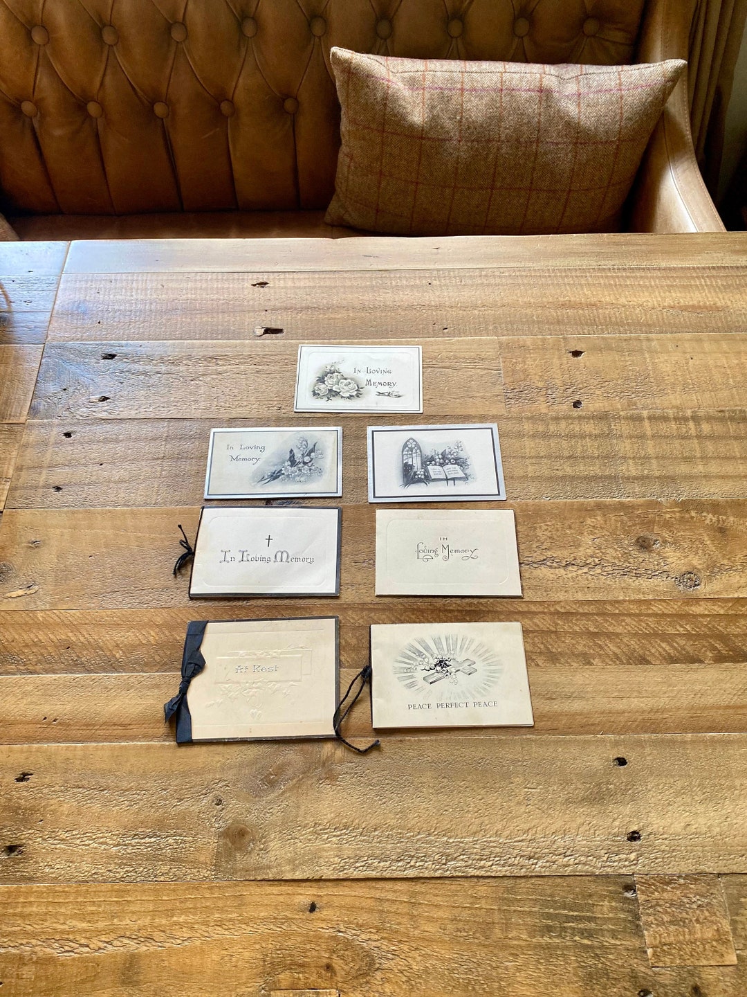 7 X Antique in Memoriam Funeral Cards With Envelopes. Remembrance Cards ...