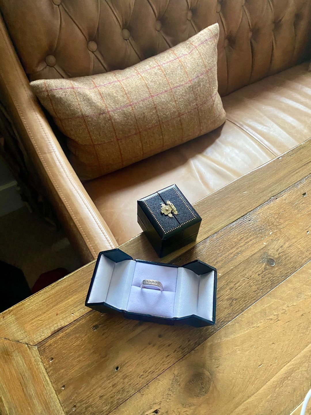 Black Leatherette Double Door Ring Box. Wedding / Engagement / Proposal Ring Box - Etsy UK