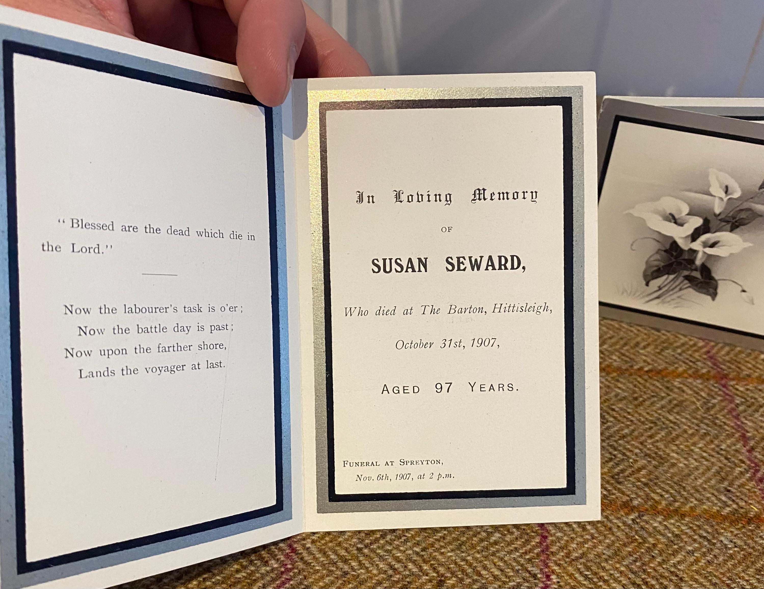 Four Antique in Memoriam Funeral Cards. Edwardian Remembrance Cards to ...