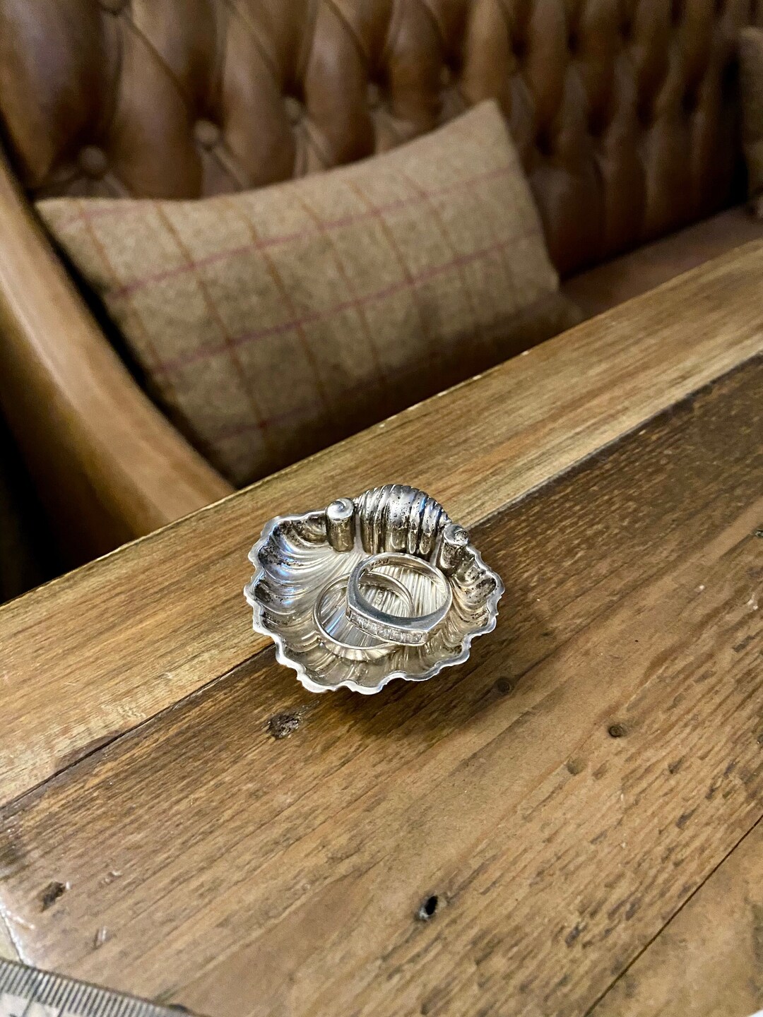 A Beautiful Antique Solid Silver Clam Shaped Dish. Antique Shell Shaped ...