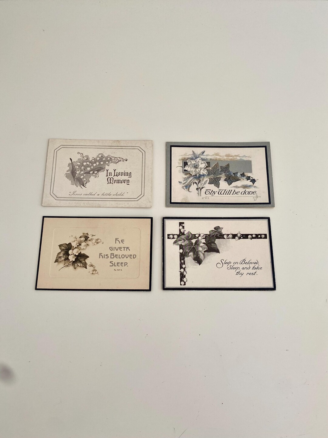 Antique Mourning Cards. Remembrance Cards to Announce the Death of ...