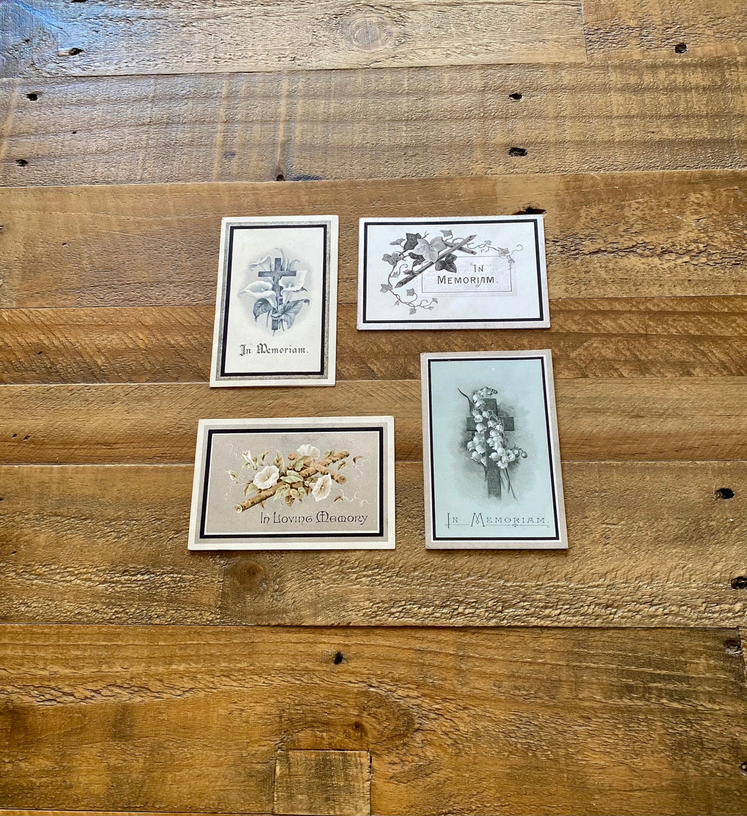 Antique in Memoriam Funeral Cards. Remembrance Cards to Announce the ...