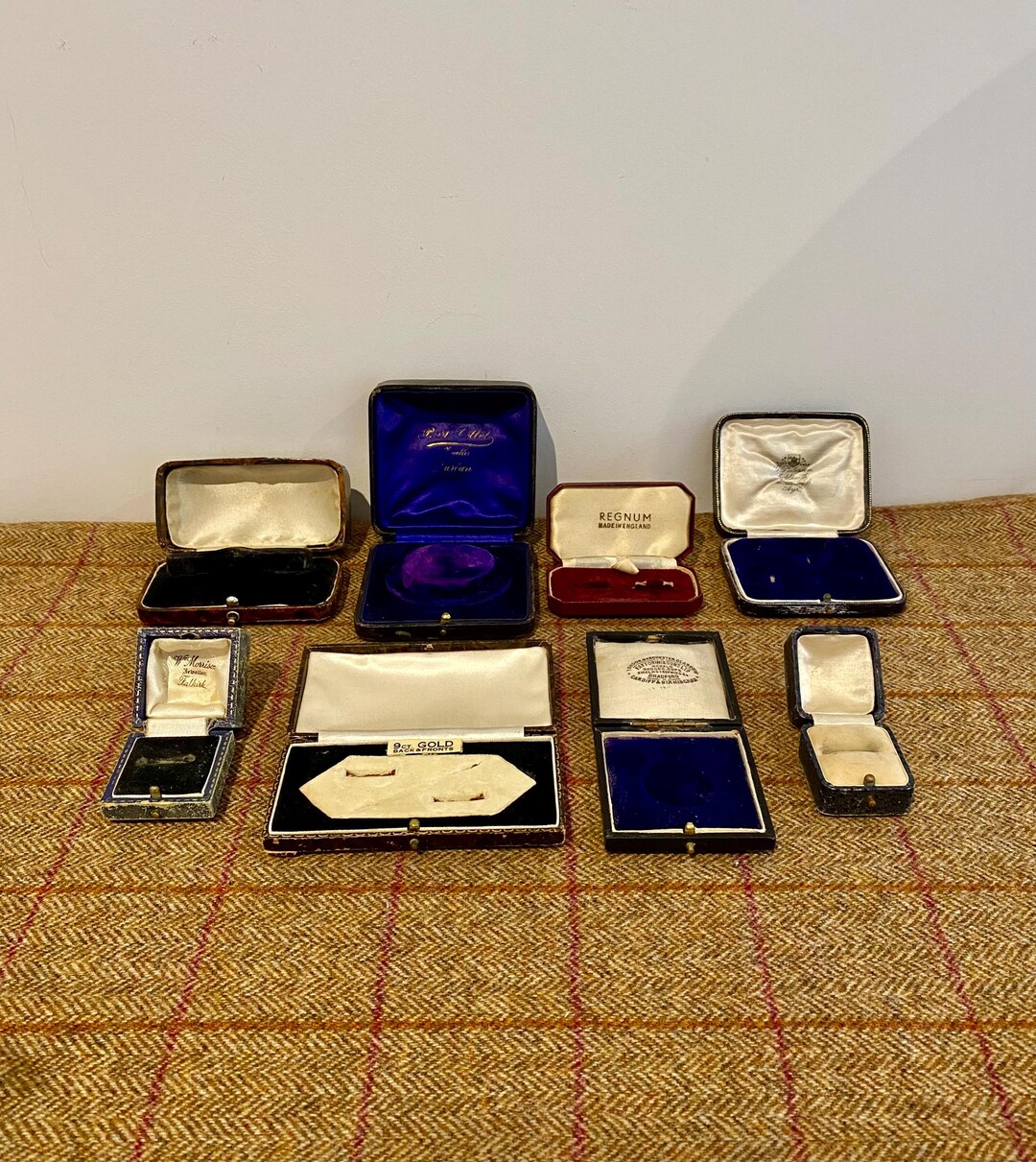 Collection of Antique Jewelry Boxes. Vintage Jewellery Boxes. Vintage ...