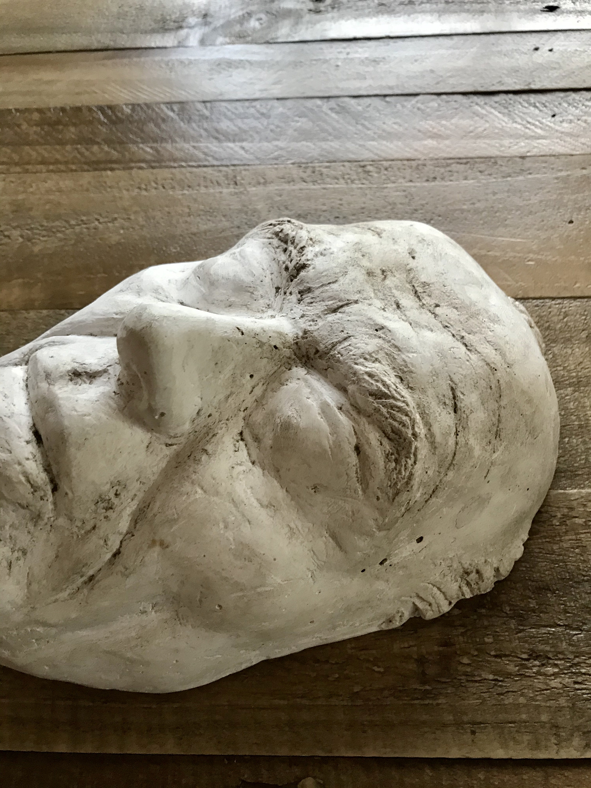 Unusual Face Sculpture. Handmade Plaster Life Cast. Death | Etsy