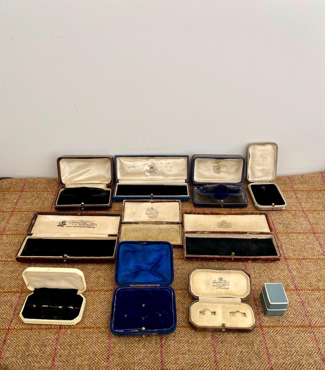 Eleven Antique Jewelry Boxes. Vintage Jewellery Boxes & Vintage Ring ...