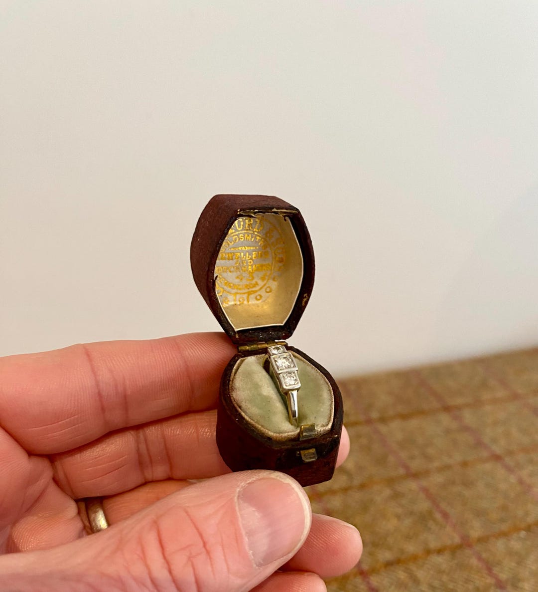 Victorian Ring Box. Small Vintage Ring Box. Vintage Jewellery Box ...