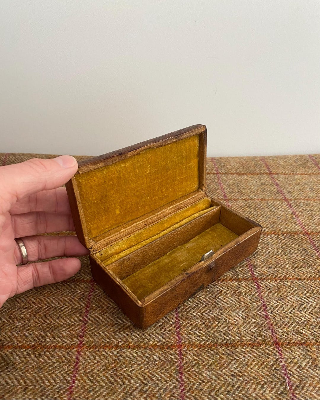 Leather Antique Jewellery Box. Victorian Jewelry Box. Vintage Multi ...
