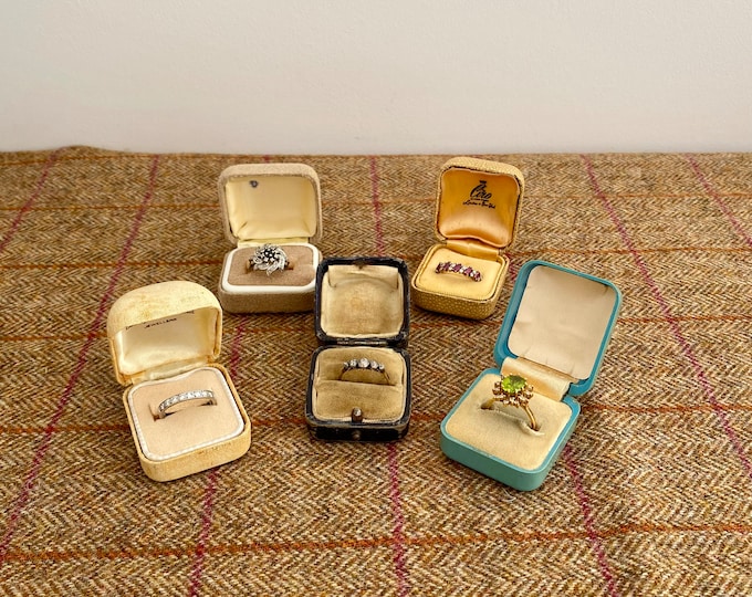 5 X Vintage Ring Boxes. Vintage Jewellery Boxes. Antique Jewelry Boxes ...