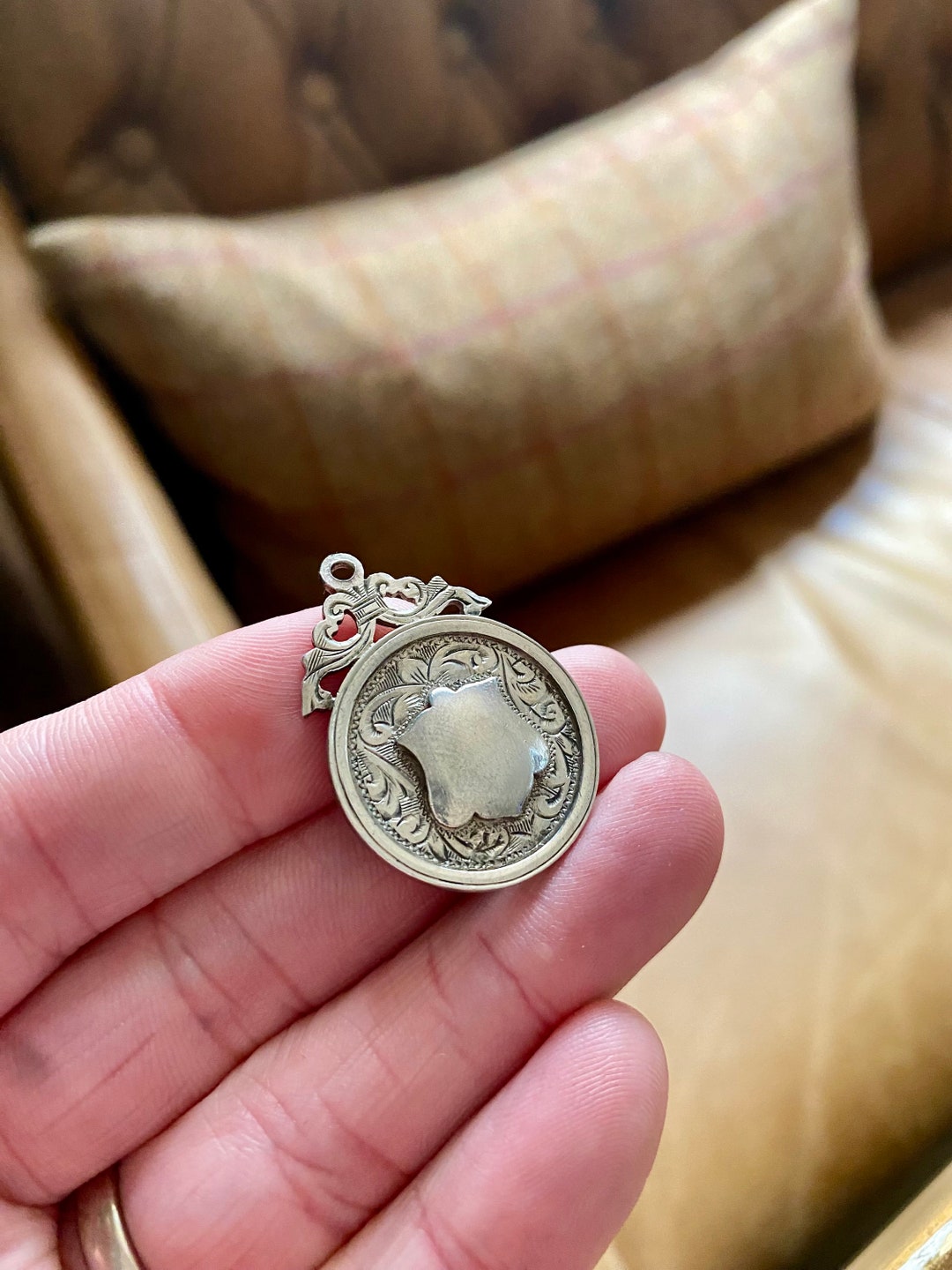 Vintage Solid Silver Pocket Watch Chain Fob. Antique Hallmarked Silver ...